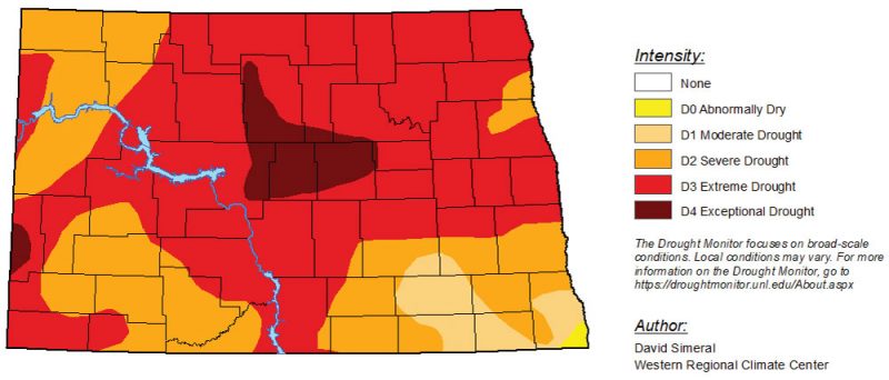 Recent rain has alleviated drought conditions in areas of North Dakota ...